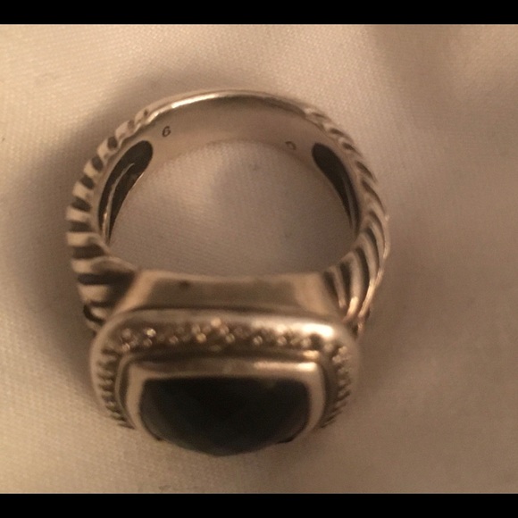 David Yurman | Jewelry | David Yurman Silver Black Onyx Diamond Ring ...